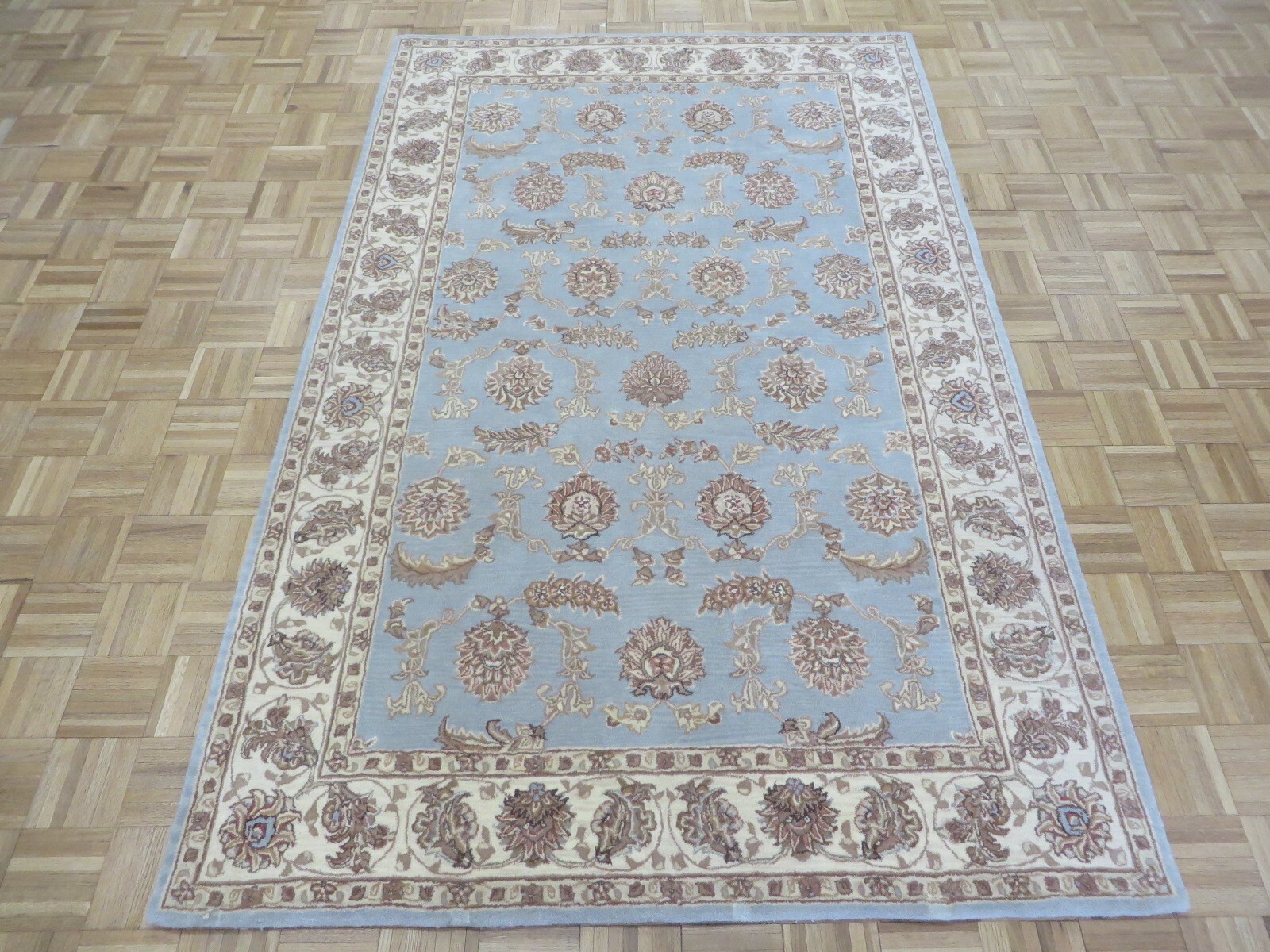 5'3 x 8'3 Hand Tufted Light Blue Peshawar Oriental Rug G929 | eBay
