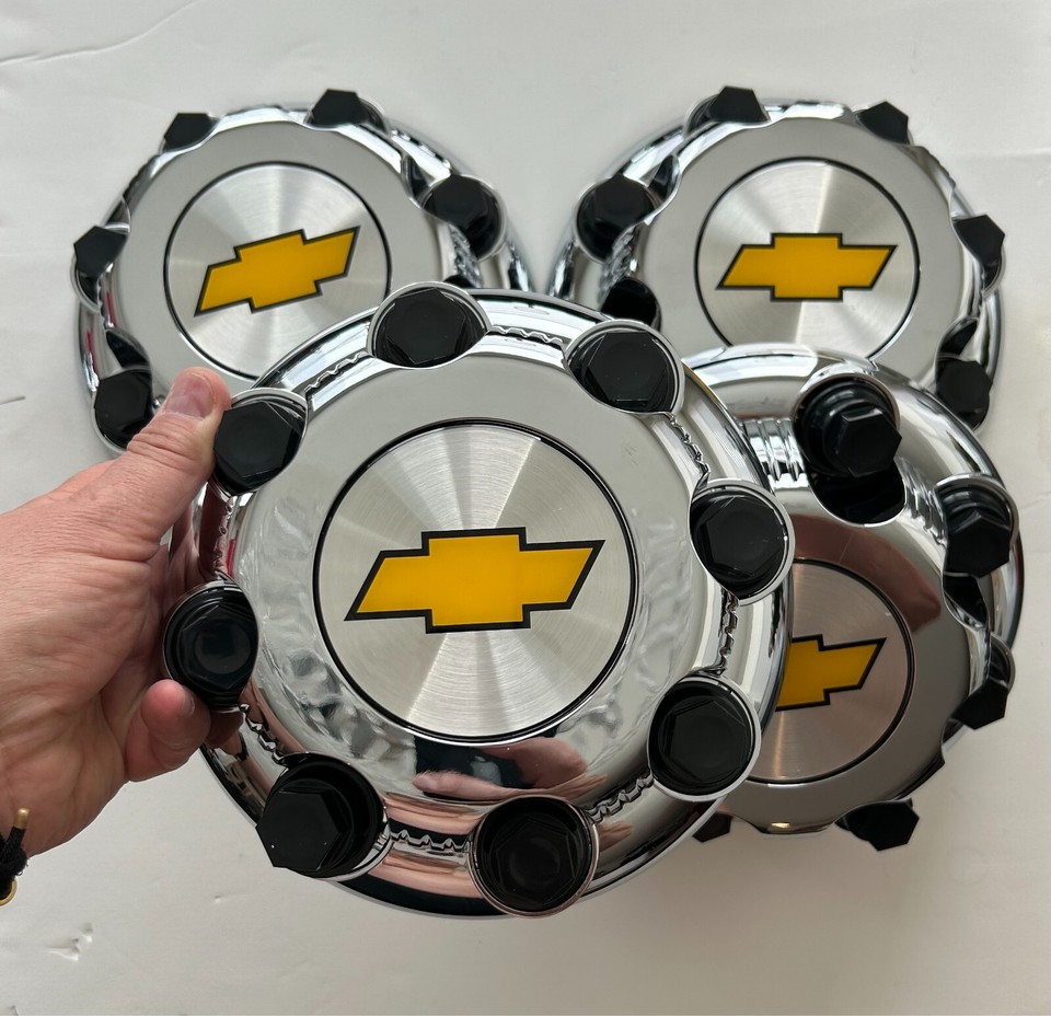 1pcs Gold on Chrome Wheel Center Cap for Chevy Truck Van 8 LUG | eBay