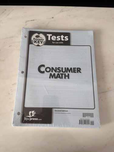 Consumer Math Tests Answer Key 2nd - Paperback, by Bob Jones University ...