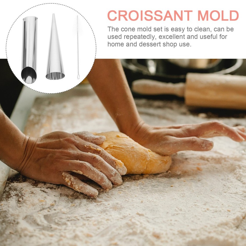 Croissant Bread Baking Mold Metal Pastry Handmade Bun Making Mould ...