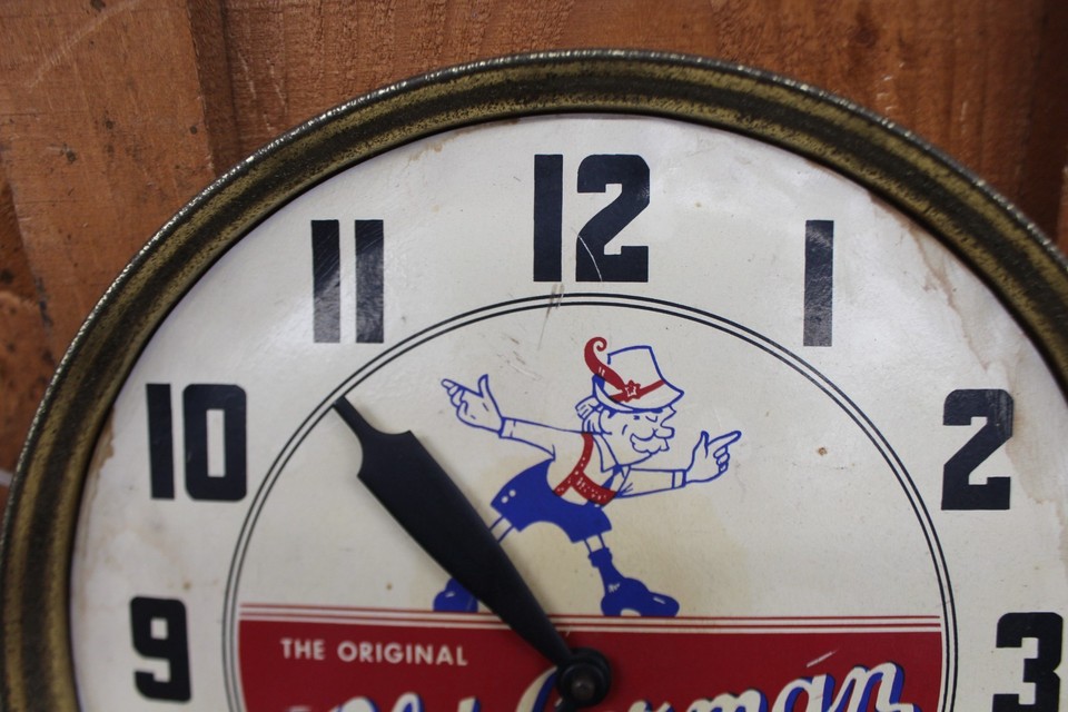 Vintage Old German Beer Clock Sign- Cumberland, MD | eBay