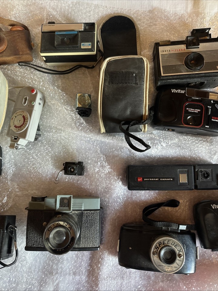 Vintage Film Camera Lot of 10 - Vivtar, Beacon, GAF, Winsor, Diana | eBay