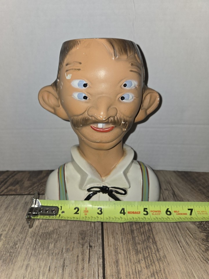 Vtg Alexander Backer Co 2 Faced 4 Eyes Drunk Man Chalk Ware Figure ABCO ...