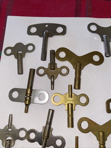 Vintage Antique Set Of 17 Winding Clock Keys | eBay