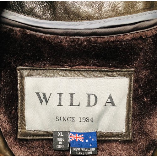 Vintage Wilda Leather Jacket Men's Size XL Brown bomber Lambskin | eBay