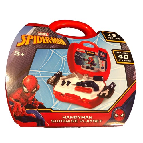 Spider-Man Handyman Play Set Tools Carry Case 19pcs + 40 Stickers ...