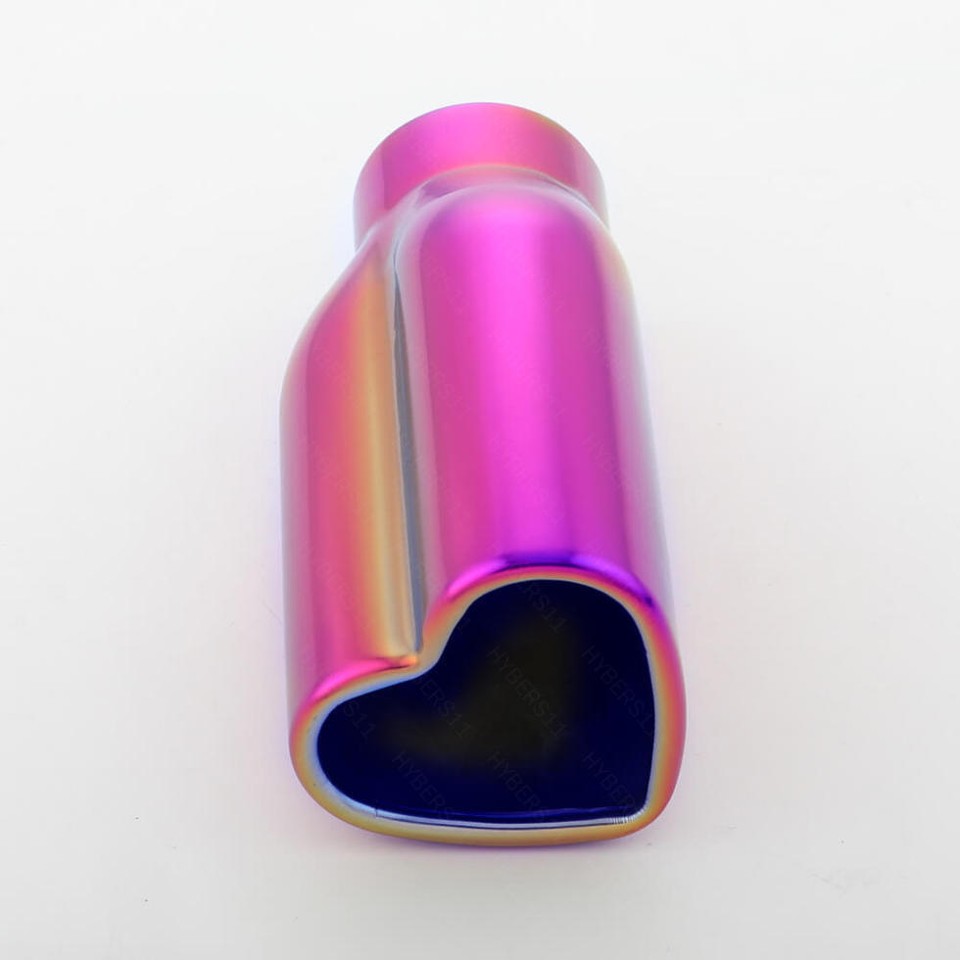 Heart Shape Out Purple&Pink Exhaust Tip 304 Stainless Steel 1.875" In 6 ...