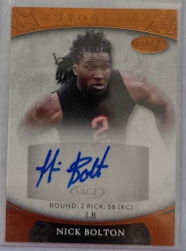 2021 SAGE ASPIRE AUTOGRAPH #ASP-9 NICK BOLTON RC BRONZE PARALLEL | eBay