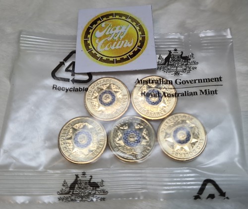 UNC 2019 $2 TWO DOLLAR RARE COLOURED COIN - POLICE REMEMBRANCE RAM BAG ...