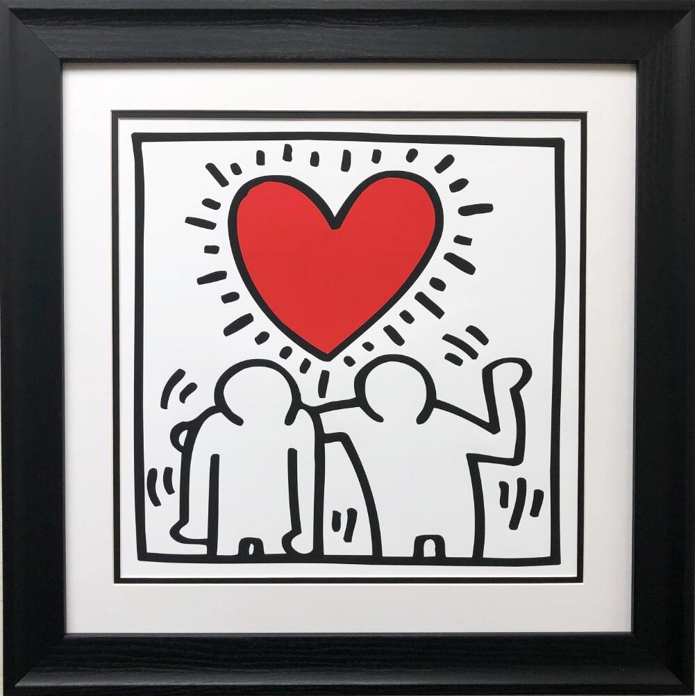 Keith Haring "KH03" CUSTOM FRAMED Art POP Heart Love People - BRUCE ...