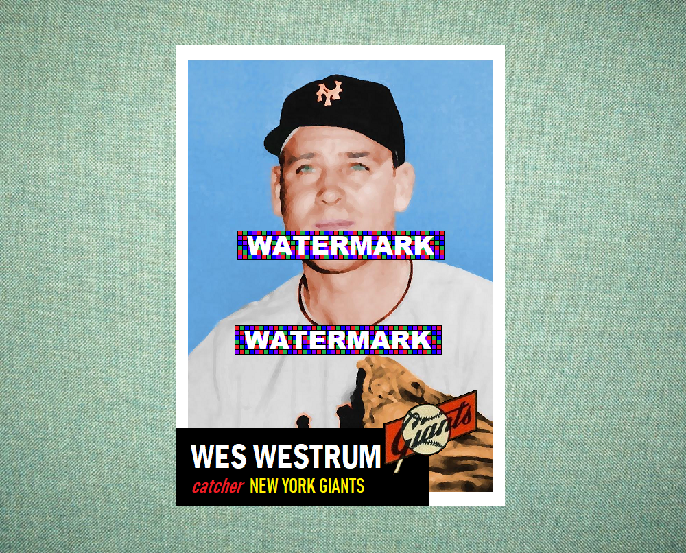 Wes Westrum New York Giants 1953 Style Custom Baseball Art Card | eBay