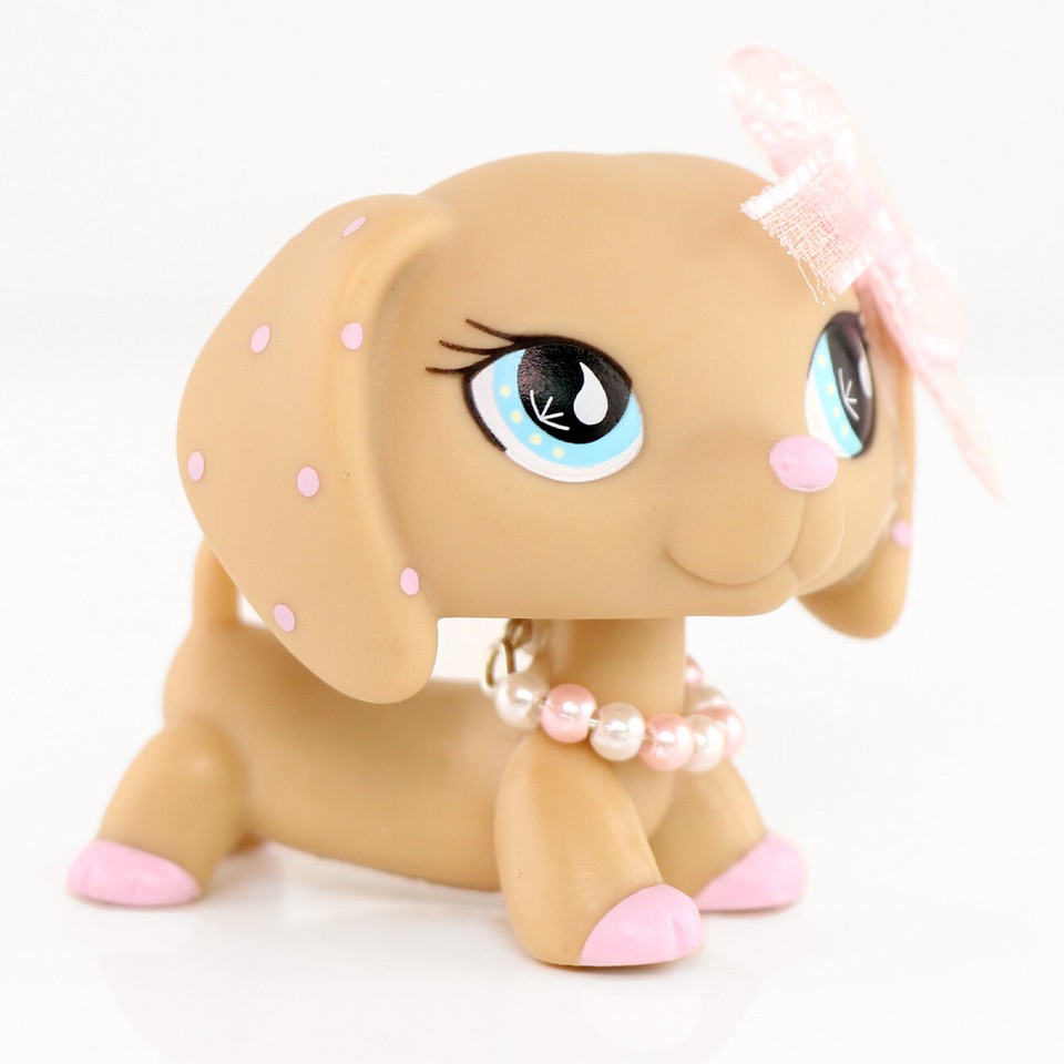 minilpsshop LPS Dachshund 909 Pink Spotted Ears LPS Figure Bobble Head ...