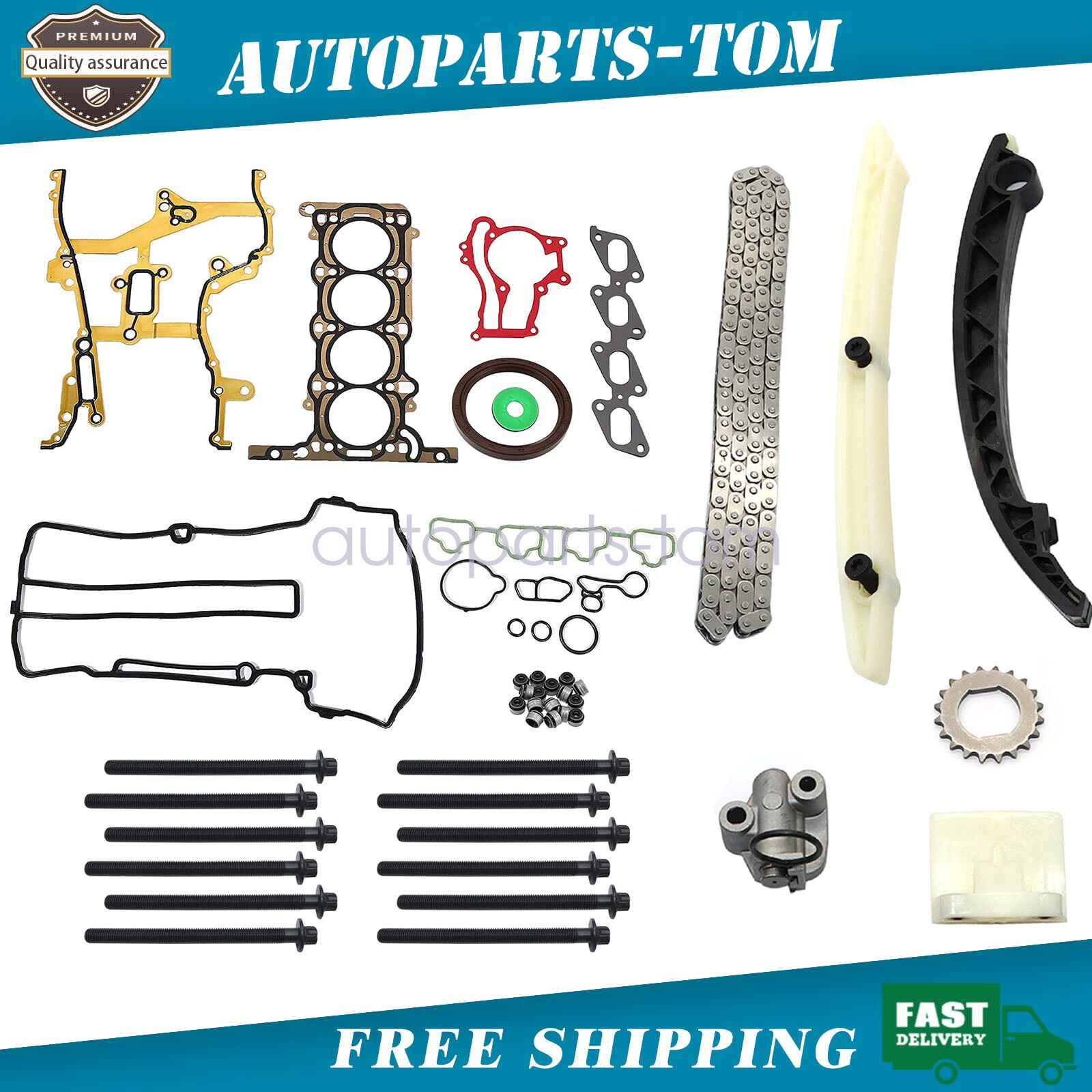 For 2011-2016 Chevrolet Buick 1.4L Turbo Head Bolt Set & Timing Chain ...