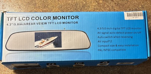 TFT LCD Color Monitor 4.3" 5 inch Rear View Digital Auto Switch AV ...