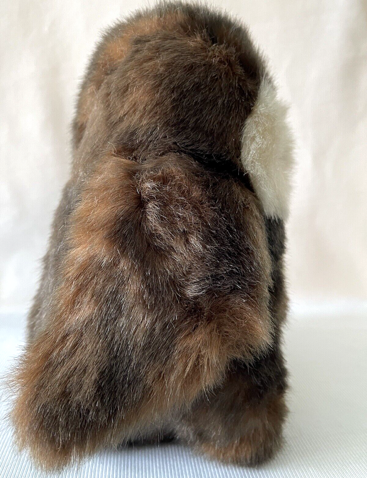 TY Fuzzy Fur Owl Stuffed Animal Plush 9" Brown Cream Tan Hooter Vintage ...