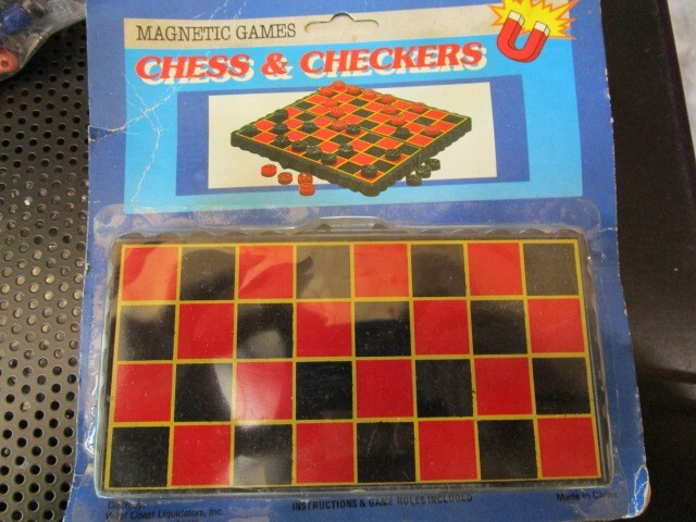 Magnetic Chess and Checkers Game in Folding Case - In Original Package ...