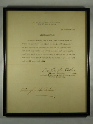 Historically Important End of World War II Message SIGNED by Douglas ...