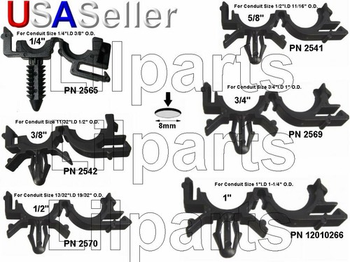 Nylon clips wire loom split flexible tubing conduit wiring harness ...