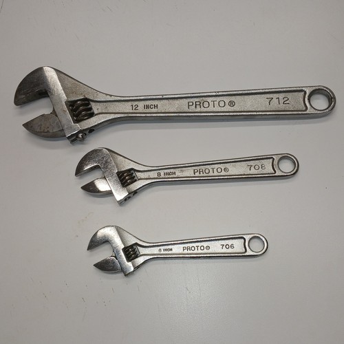 PROTO Adjustable Wrench Set #712 #708 #706 | eBay