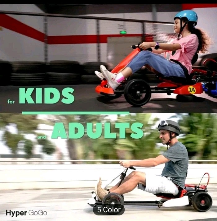 HYPER GOGO Electric GoKart Outdoor Race Pedal Off Road Go Kart for Adults White | eBay