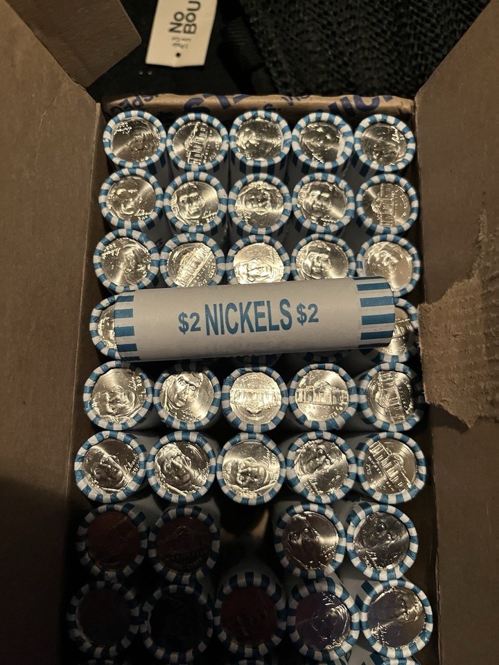 2 2025 D NICKEL SEALED ROLL BU 2 penny D mint rolls two of each rolls ...