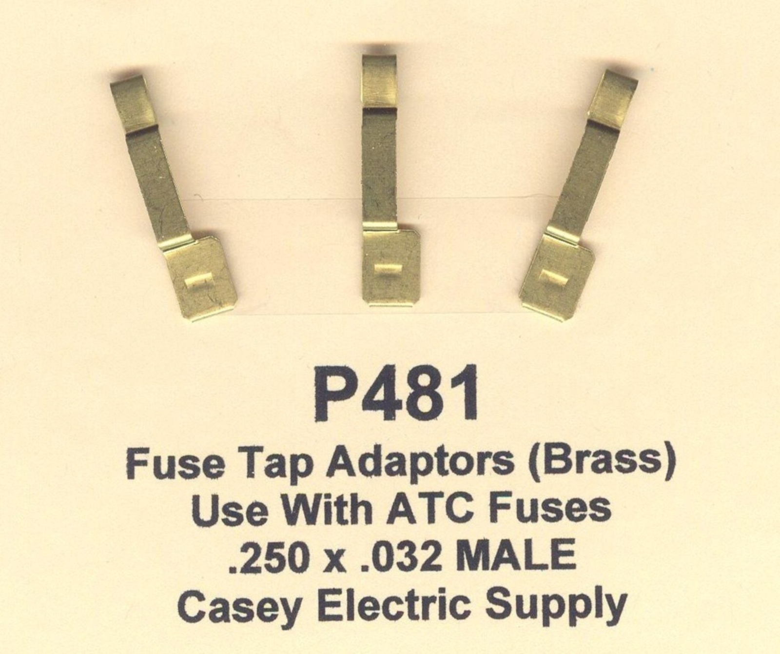 25 Brass Fuse Block Tap Adapters .250 x .032 MALE Automotive for ATC ...