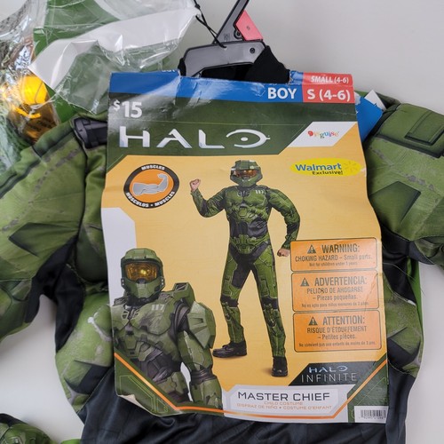 Halo Master Chief Costume Child Youth Boys Size Small 4-6 Hard Mask ...