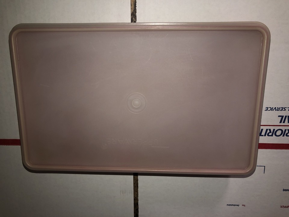 Used Vintage Tupperware 794-12 Orange/Clearish Rectangle Low Profile ...