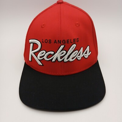 Los Angeles Reckless Hat Cap Snapback Red Black White Script Logo Y&R ...