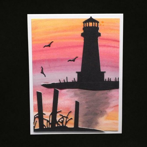 Lighthouse Metal Cutting Dies Stencil Scrapbooking Album Card Embossing ...