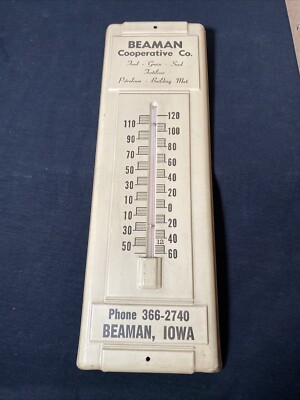 Vintage Beaman Coop Iowa Elevator Farm Feed Seed Grain Gas Oil Tin Sign ...