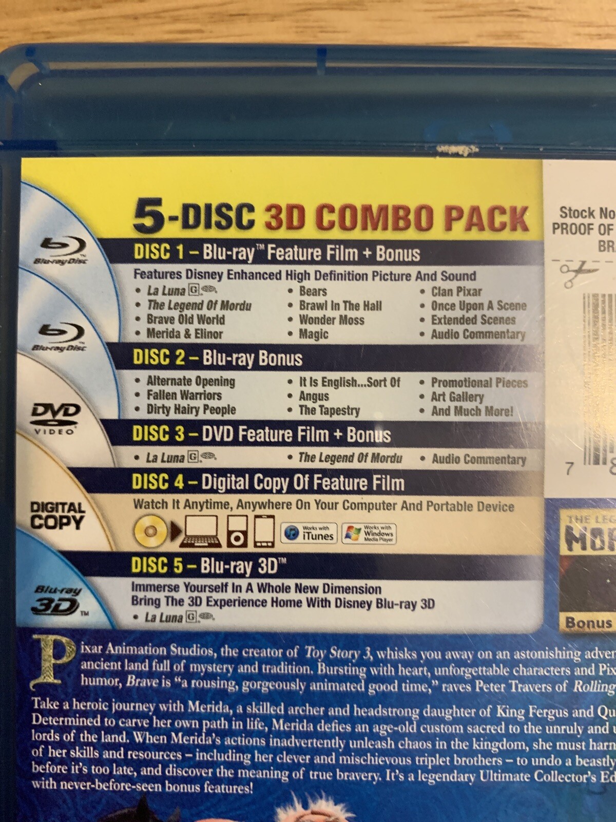 Brave 3D (Blu-ray,2012,4-Disc,Ultimate Collectors Edition)Authentic Disney US 786936825695 | eBay