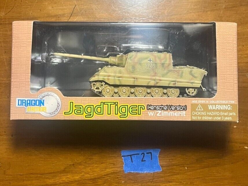 DRAGON ARMOR 1:72 NO.60109 JAGDTIGER HENSCHEL VERSION W/ ZIMMERIT ...