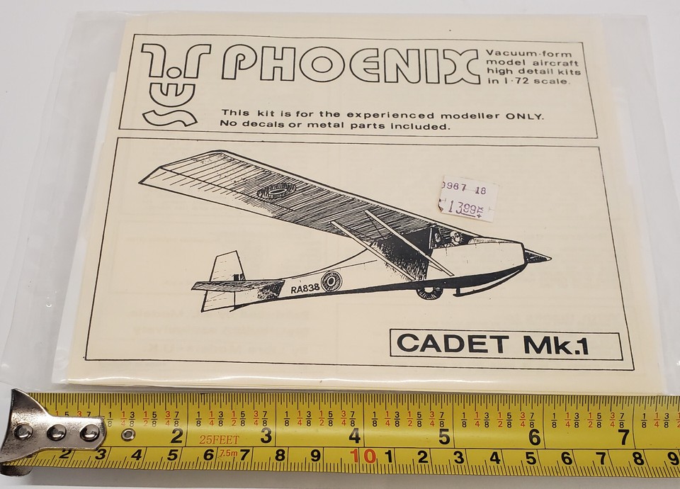 Phoenix Cadet Mk.1 Vacuform Model Aircraft Kit 1:72 Scale England ...