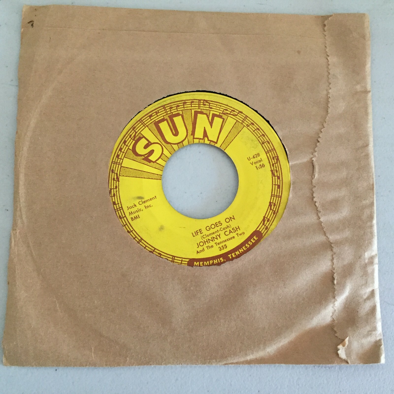 Johnny Cash 45 rpm Record Sun Label | eBay