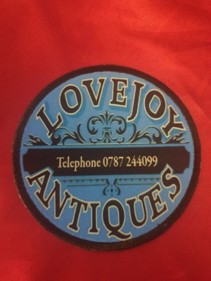 LOVEJOY ANTIQUES 80S 90S TV SHOW SHOP SIGN STYLE Ian McShane SEW / IRON ...