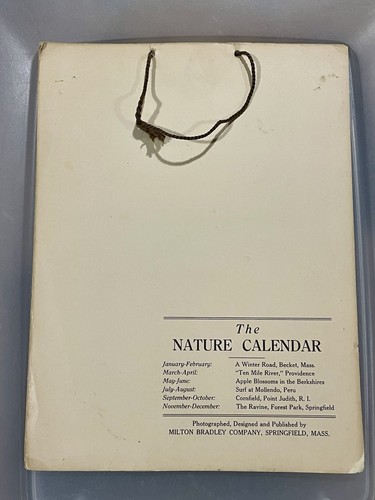 RARE WWI 1916 Calendar MILTON BRADLEY COMPANY “The Nature Calender ...