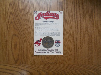 Cleveland Indians Inaugural Season 1994 Commemorative Coin Series ...