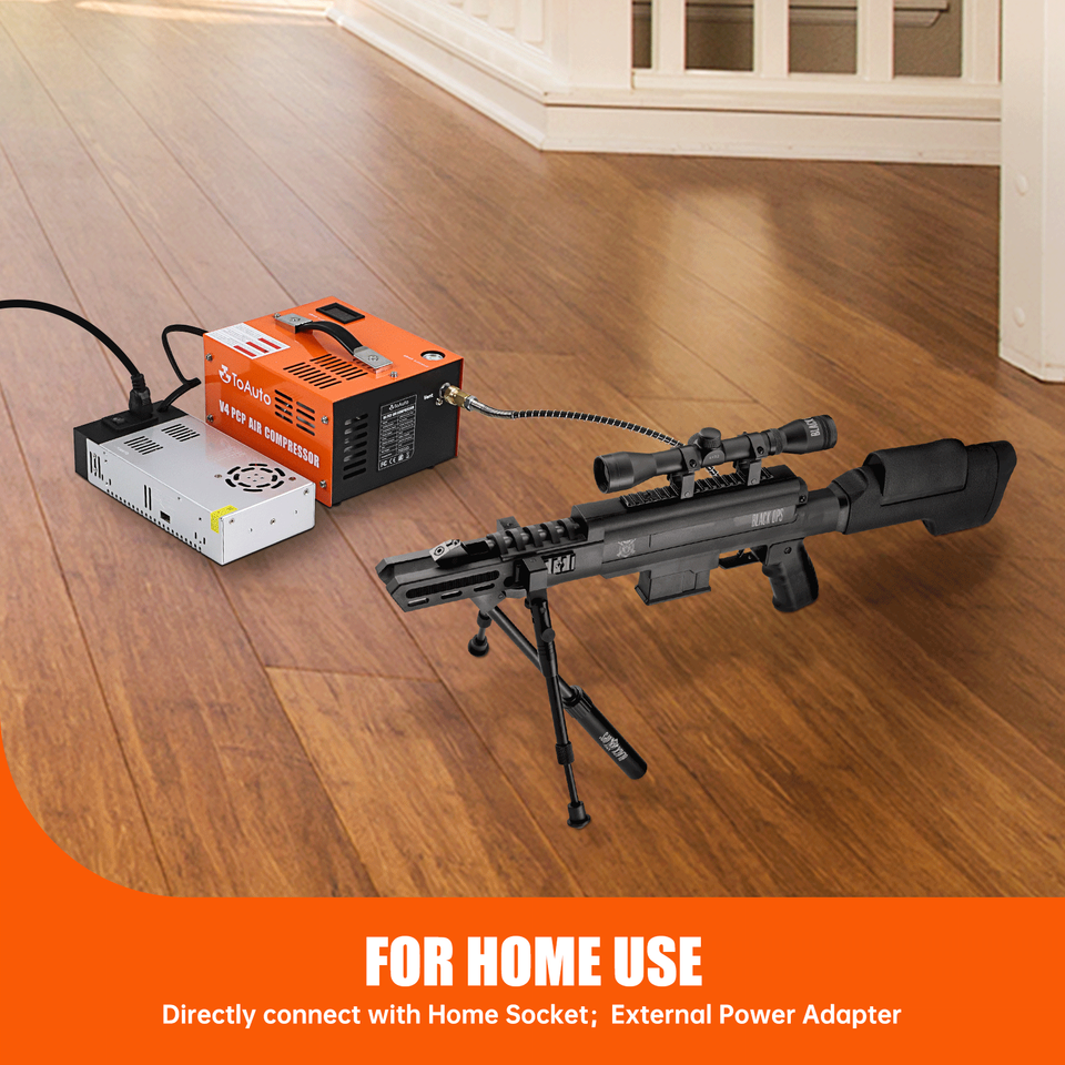 TOAUTO PCP Air Compressor 30MPA 4500PSI High Pressure 12V/110V Rifle ...