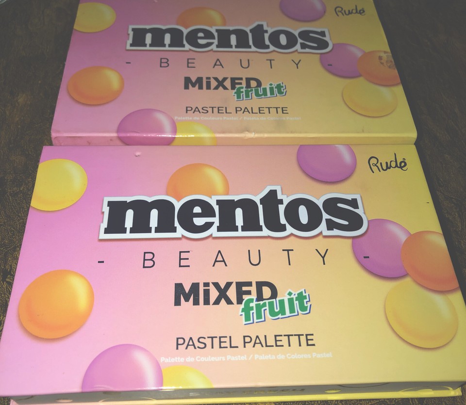 Rude Cosmetics Mentos Mixed Fruit Pastel Eyeshadow 15 Eye Color Palette ...