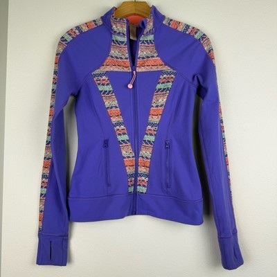 Ivivva Lululemon Girls Purple Perfect Your Practice Zip Up Jacket Size ...