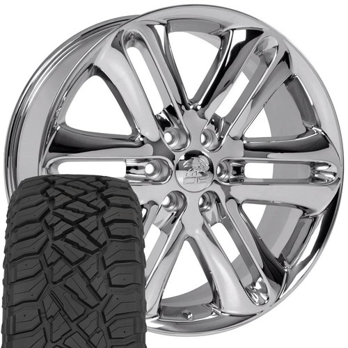 OE Wheels LLC FR76 22x9 Chrome Rims & 285/45R22 RT Tires Set 6X135 44ET ...