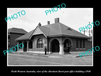 OLD LARGE HISTORIC PHOTO OF PERTH WESTERN AUSTRALIA ABERDEEN ST POST ...