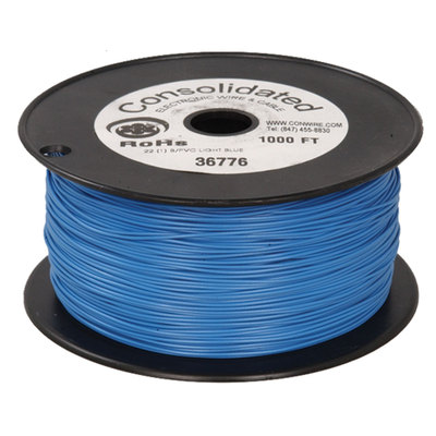 22 AWG Blue Solid Tinned-Copper Hook-Up Wire 1000 Feet | eBay