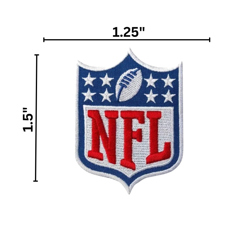 NFL Football Logo Patch Iron‑On Embroidered 1.75″×1.5″ Small Collar ...