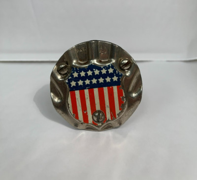 WW2 Era License Plate Flag Holder plate Topper Vintage Chevy Ford Hot ...