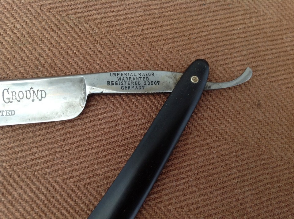 Imperial Extra Hollow Ground Germany Straight Razor in Box, Etched Face ...