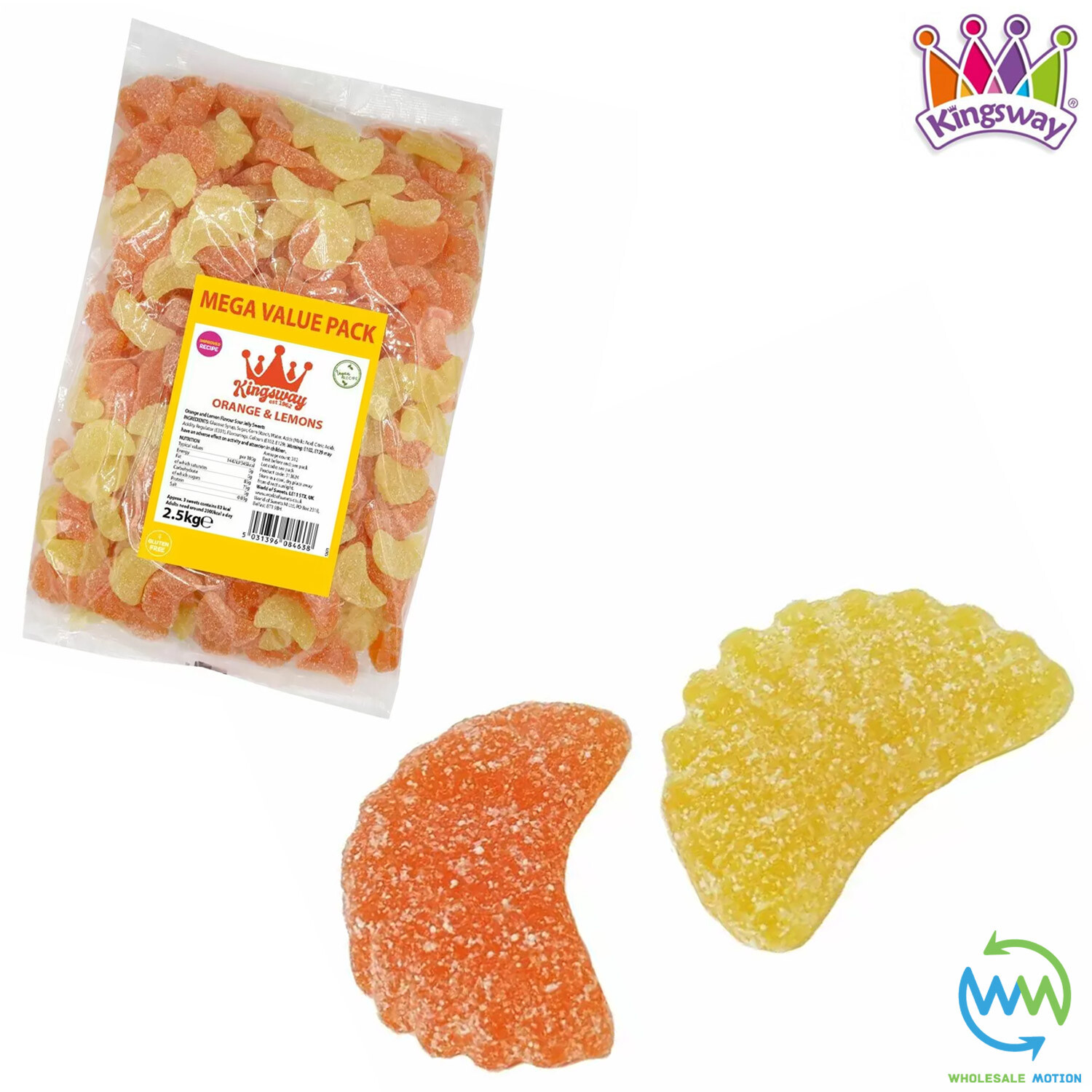 ORANGE & LEMON SLICES Sweets GUMMY Candy JELLY SEGMENT SLICE Kingsway ...