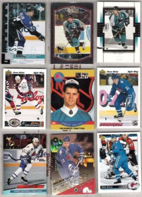 OWEN NOLAN (9) Lot w/ 1990 Pro Set Draft, 02 Bowman YG+ QUE / SJ / PHIL ...