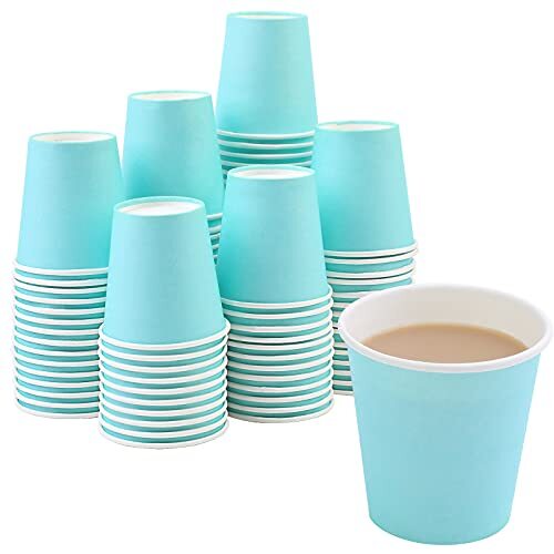 [Pack] 3 oz Paper Cups, Yellow Mouthwash Cups, Disposable Bathroom Cups ...